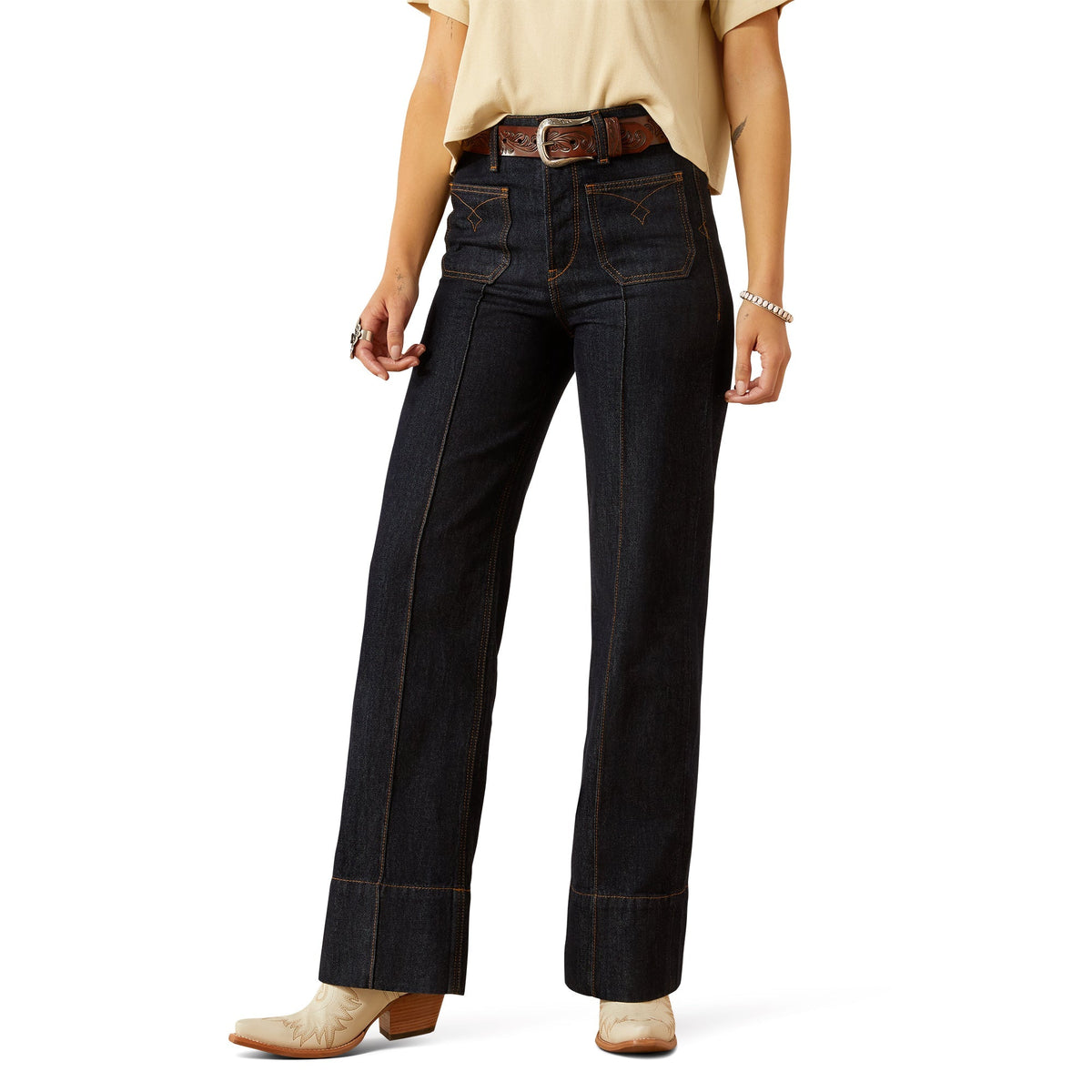 Ultra High Rise Tomboy Western Utility Wide Leg Jeans – Ariat New Zealand